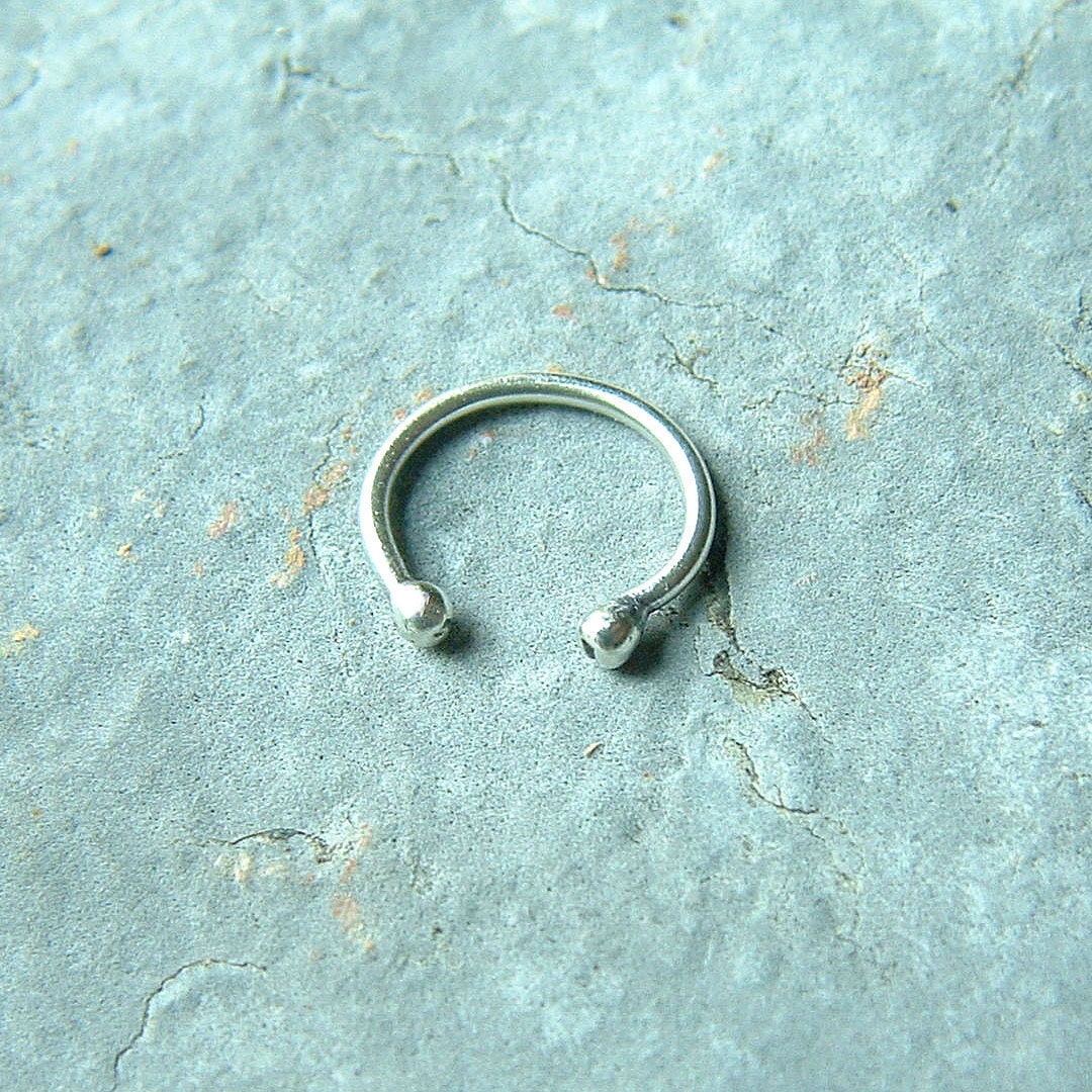 Sterling Silver Minimalist Ear Cuff Single, Simple Handmade Earcuff ...
