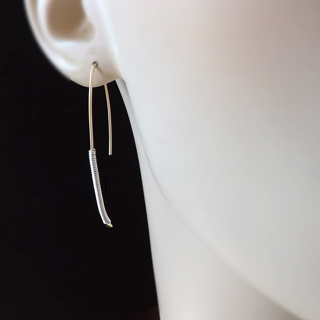 Gold Hoop Earrings Open Hoops Sterling Silver Wrapped mixed | Etsy