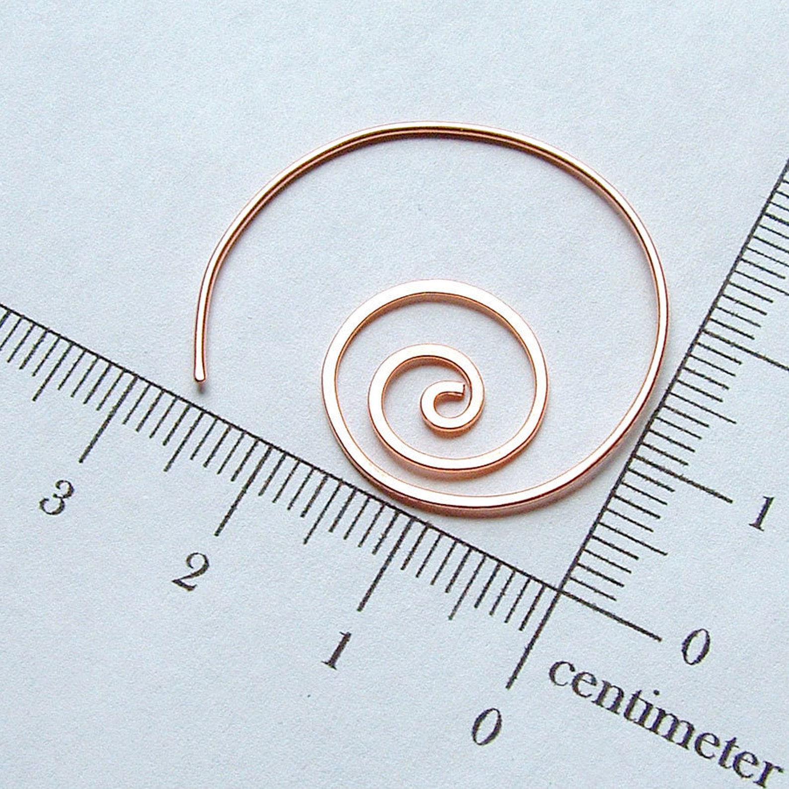 Gold Hoop Earrings Coil Threader Open Hoops Nautilus Spiral - Etsy