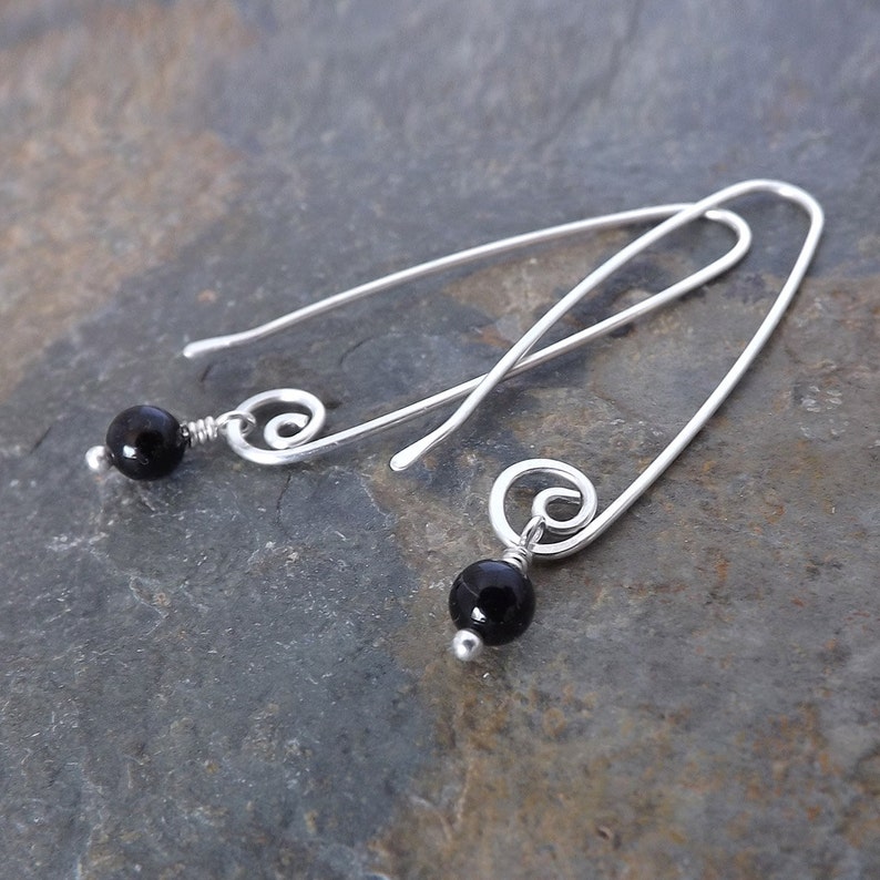 Long Threader Earring Silver Arc Threaders Dangle Earrings - Etsy