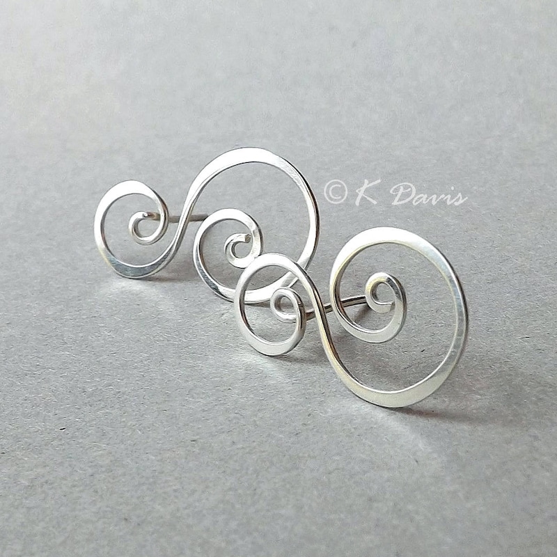 Swirl Earrings - Etsy