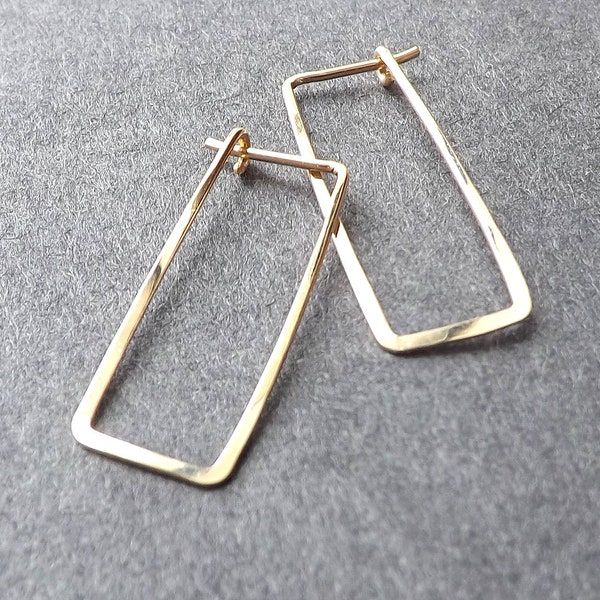 Rectangle Hoops - Etsy