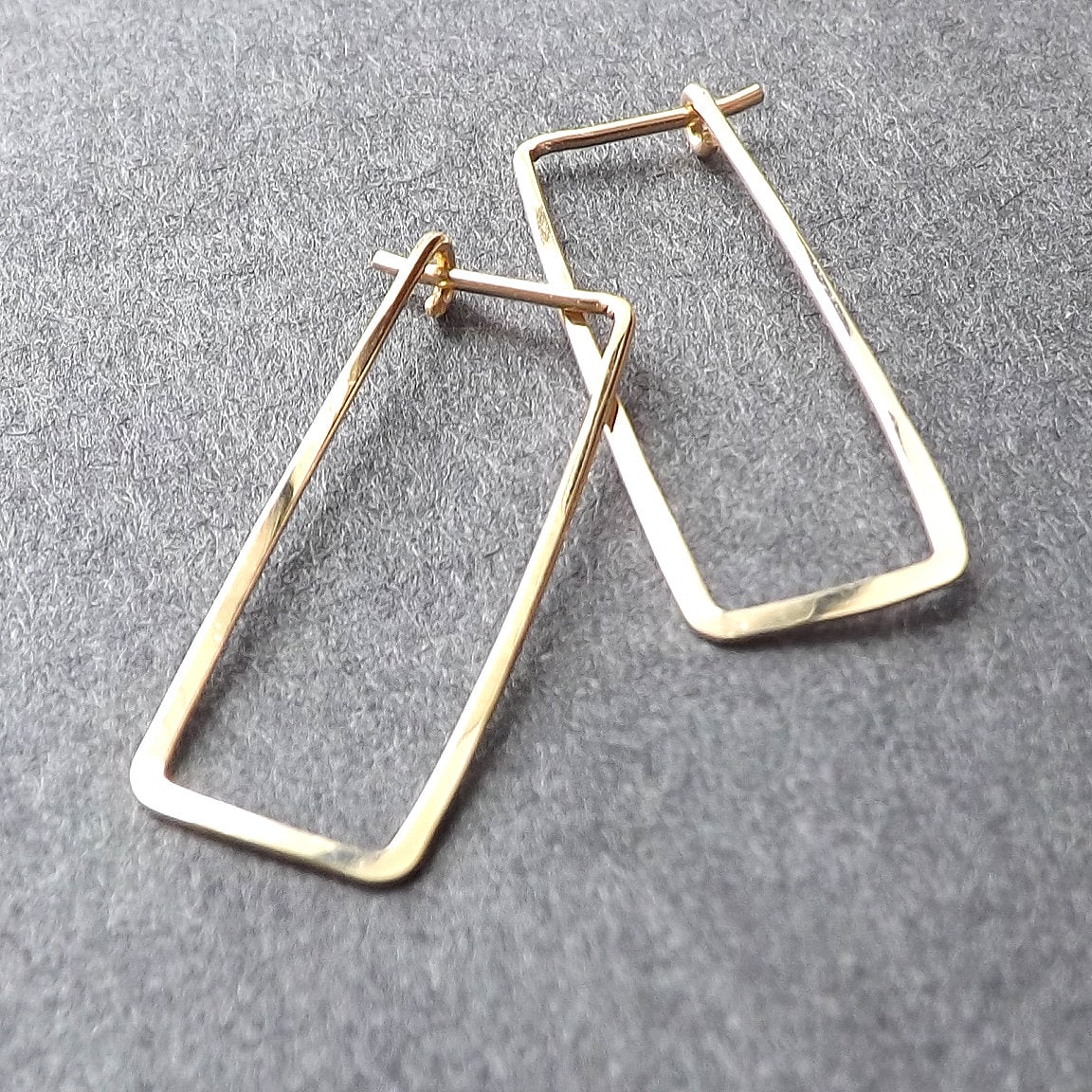 Long Rectangle Earrings - Etsy