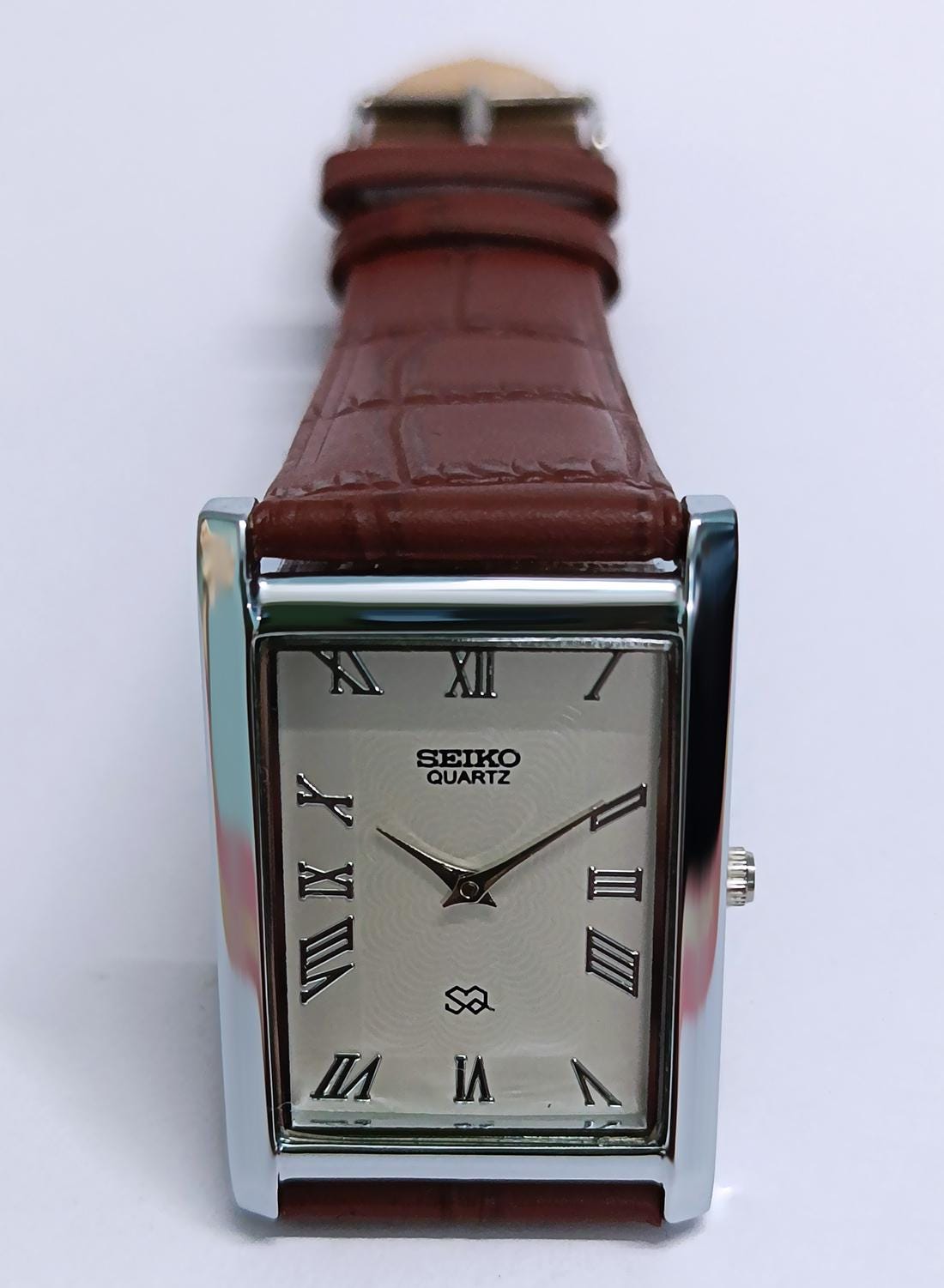 Vintage Seiko Tank Slim Quartz Japanese Roman Dial 27mm US Flag Style ...