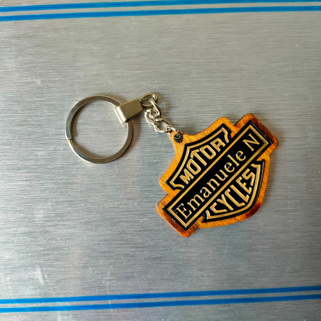 Harley and Davidson Custom Keychain - Etsy