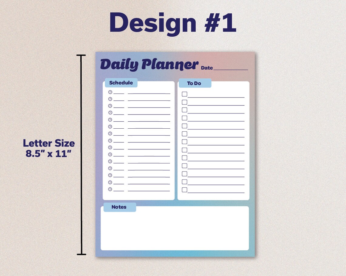 Daily Planner Printable PDF Digital Planner for iPad 3 Designs Letter ...