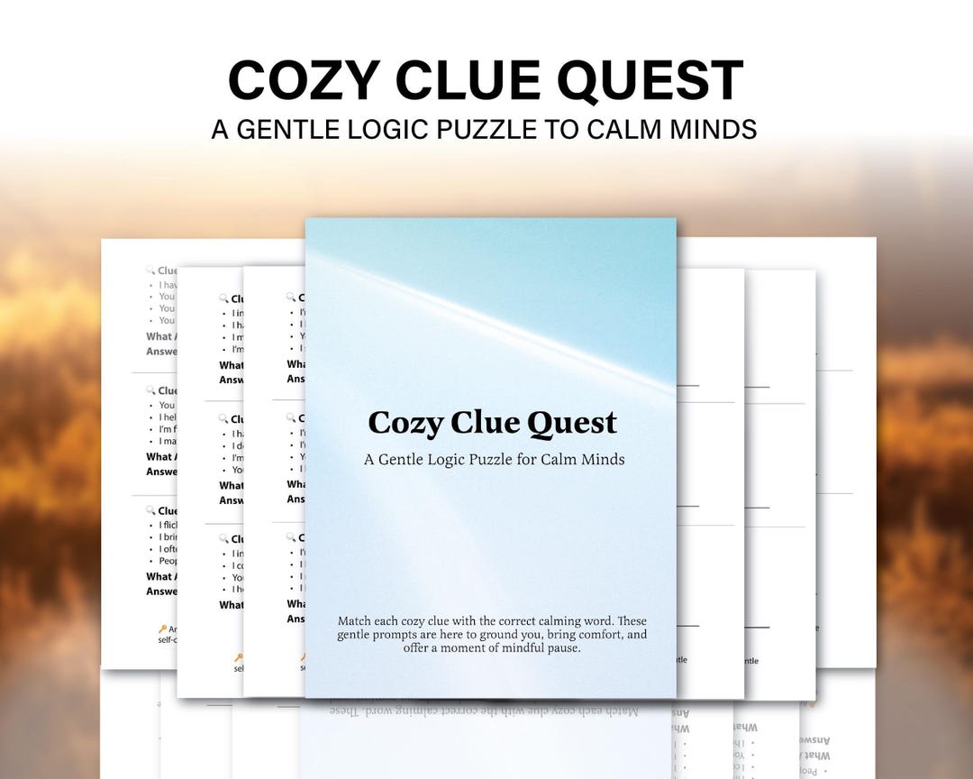 Cozy Clue Quest – Calming Logic Puzzle | Self-care Mental Health Game ...