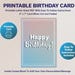 Printable Gradient Birthday Card: Colorful 5x7 Design (PDF) - Etsy