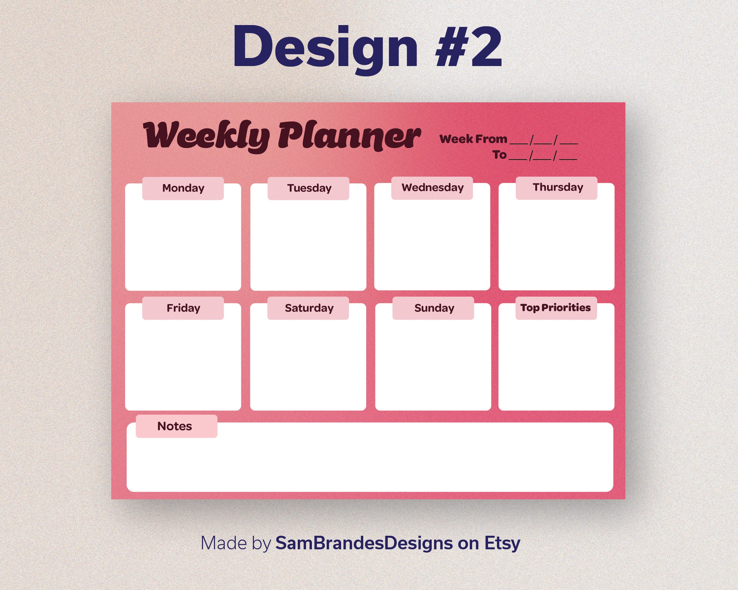 Weekly Planner Printable PDF Digital Planner for iPad 3 Designs Letter ...
