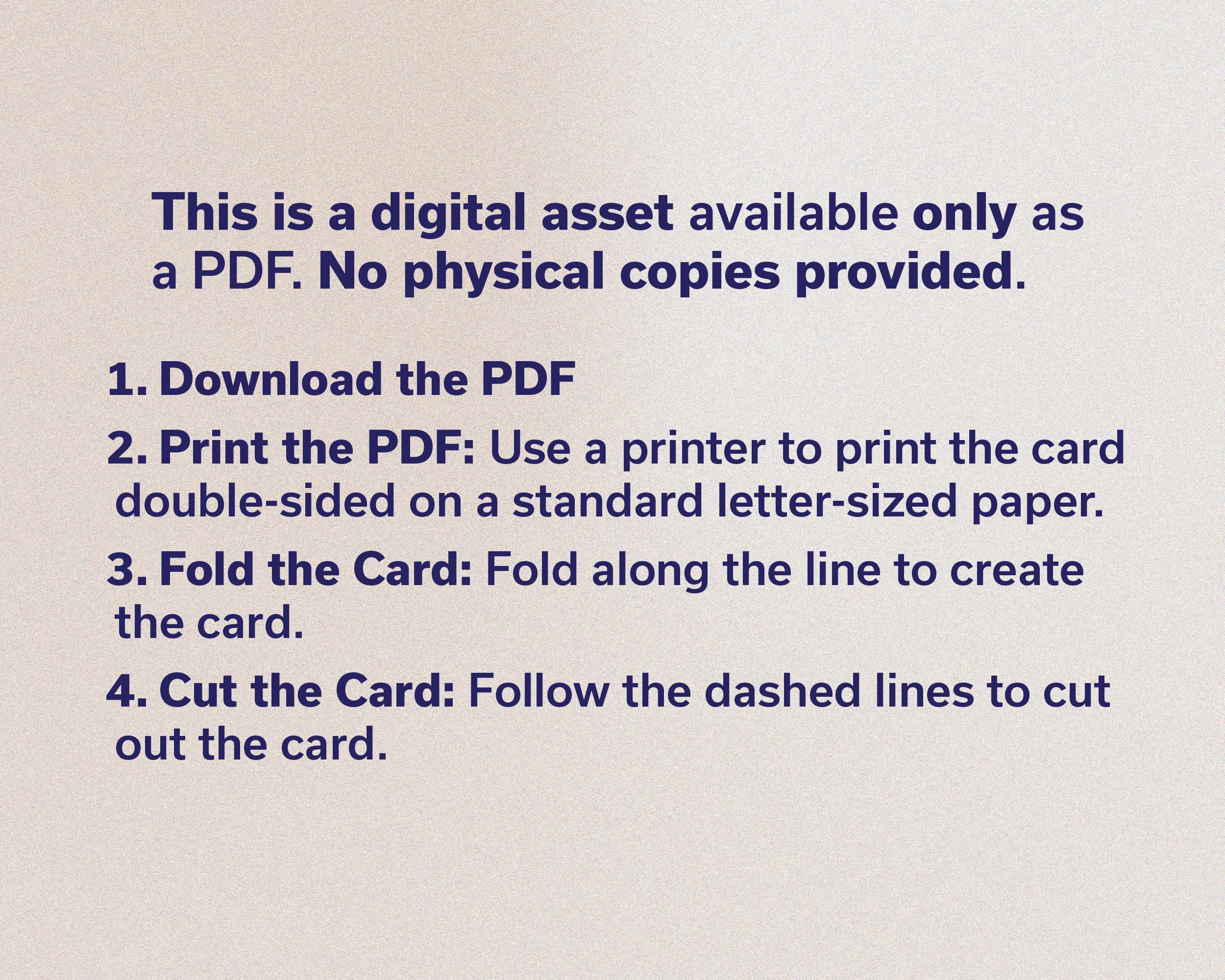 Printable Gradient Birthday Card: Colorful 5x7 Design (PDF) - Etsy