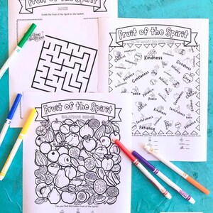 Fruit of the Spirit Activity Pages | Bible Coloring | PRINTABLE Bible ...