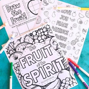 Fruit of the Spirit Activity Pages | Bible Coloring | PRINTABLE Bible ...