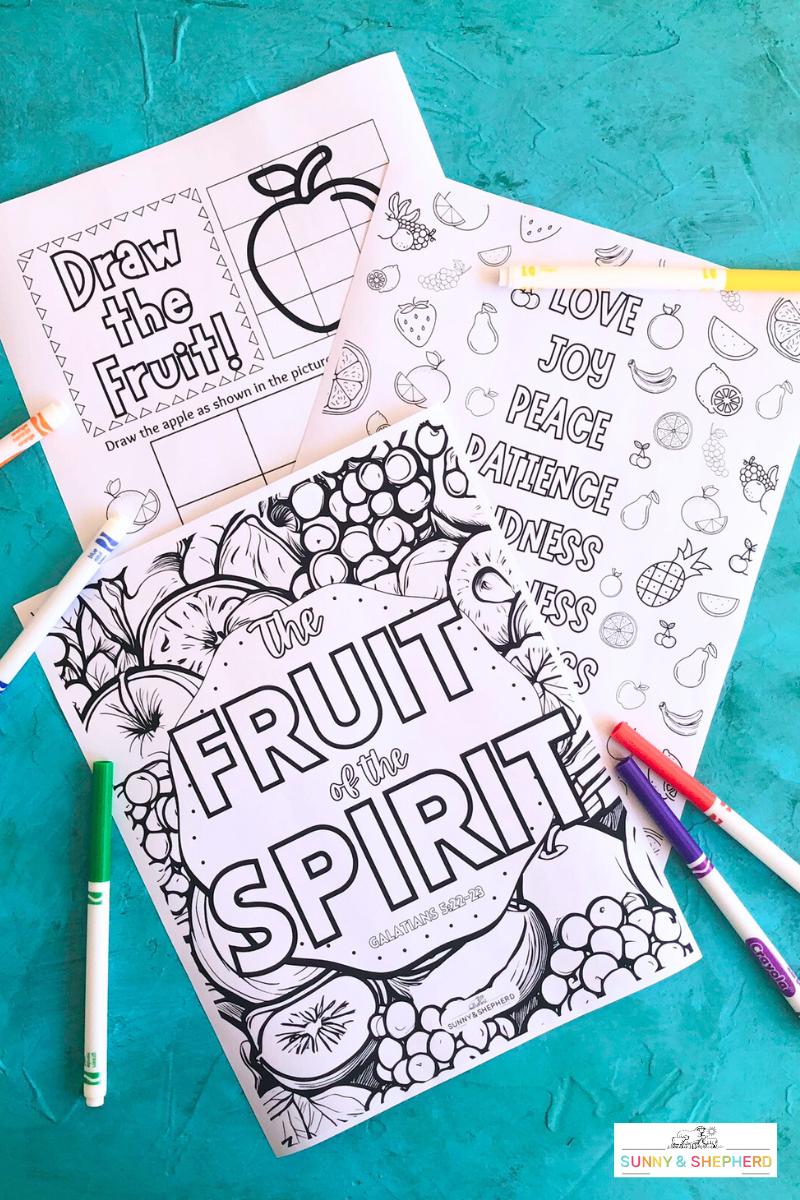 Fruit of the Spirit Activity Pages | Bible Coloring | PRINTABLE Bible ...