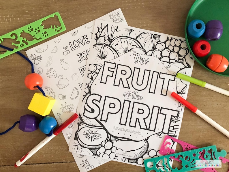 Fruit of the Spirit Activity Pages | Bible Coloring | PRINTABLE Bible ...