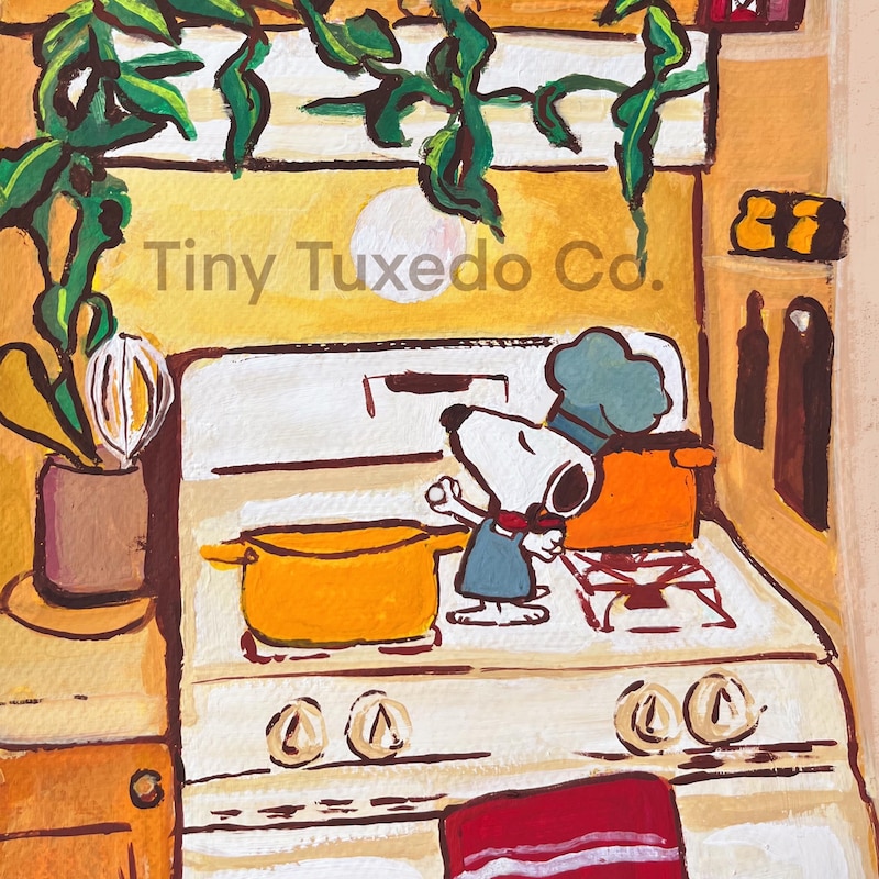 Snoopy Chef Print - Etsy UK