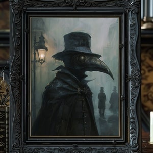Gothic Victorian Plague Doctor Art | Vintage Digital Art | Eerie ...
