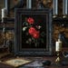 Dark Red Roses Printable Art | Digital Gothic Floral Wall Decor ...