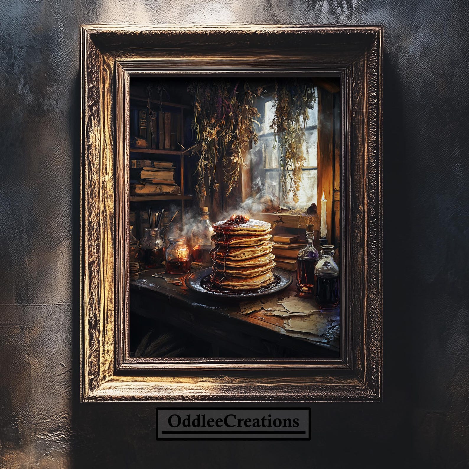 Wicked Witch Breakfast Pancakes - Dark Academia Gothic Decor, Oil ...