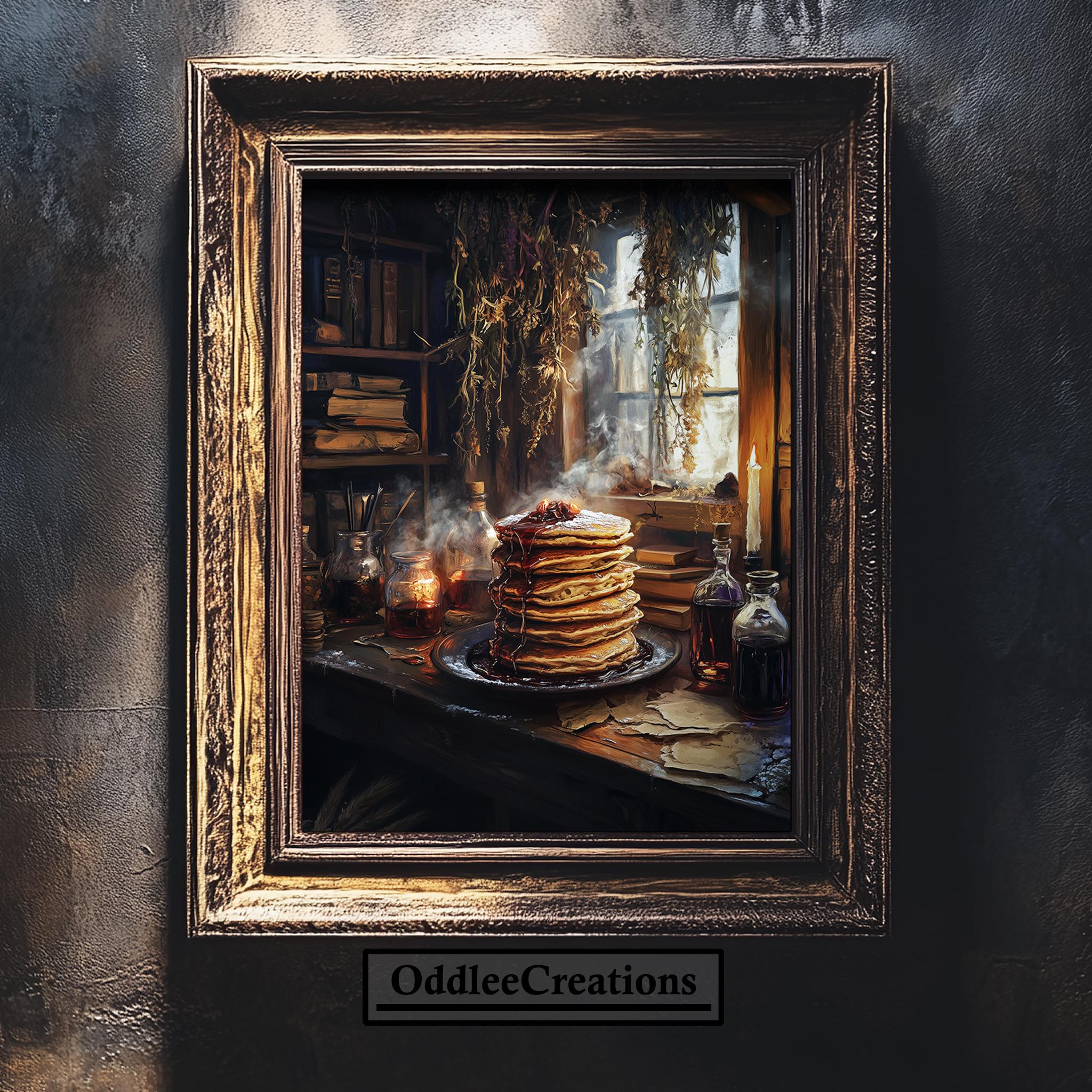 Wicked Witch Breakfast Pancakes Dark Academia Gothic Decor, Oil ...