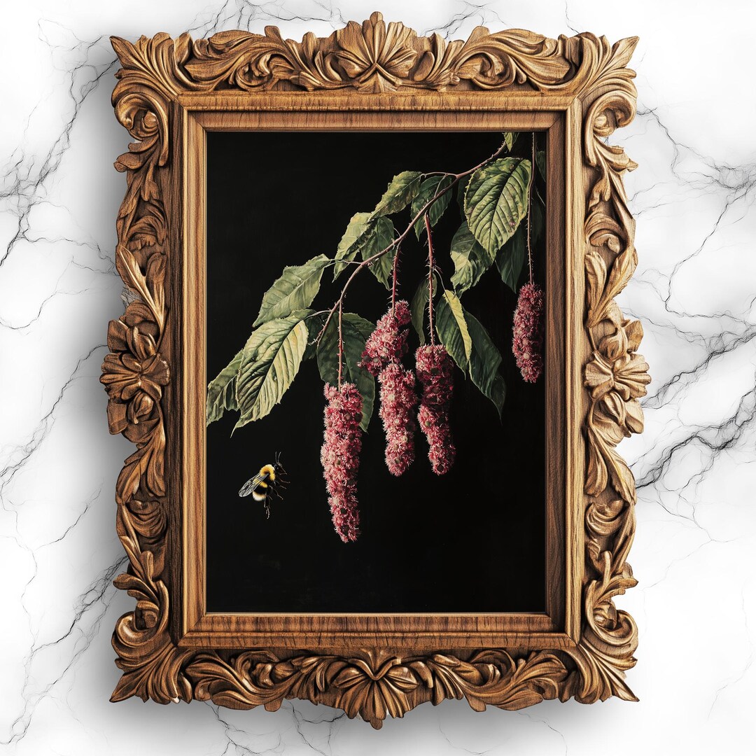 Amaranthus Flower Printable Art | Digital Botanical Wall Decor ...