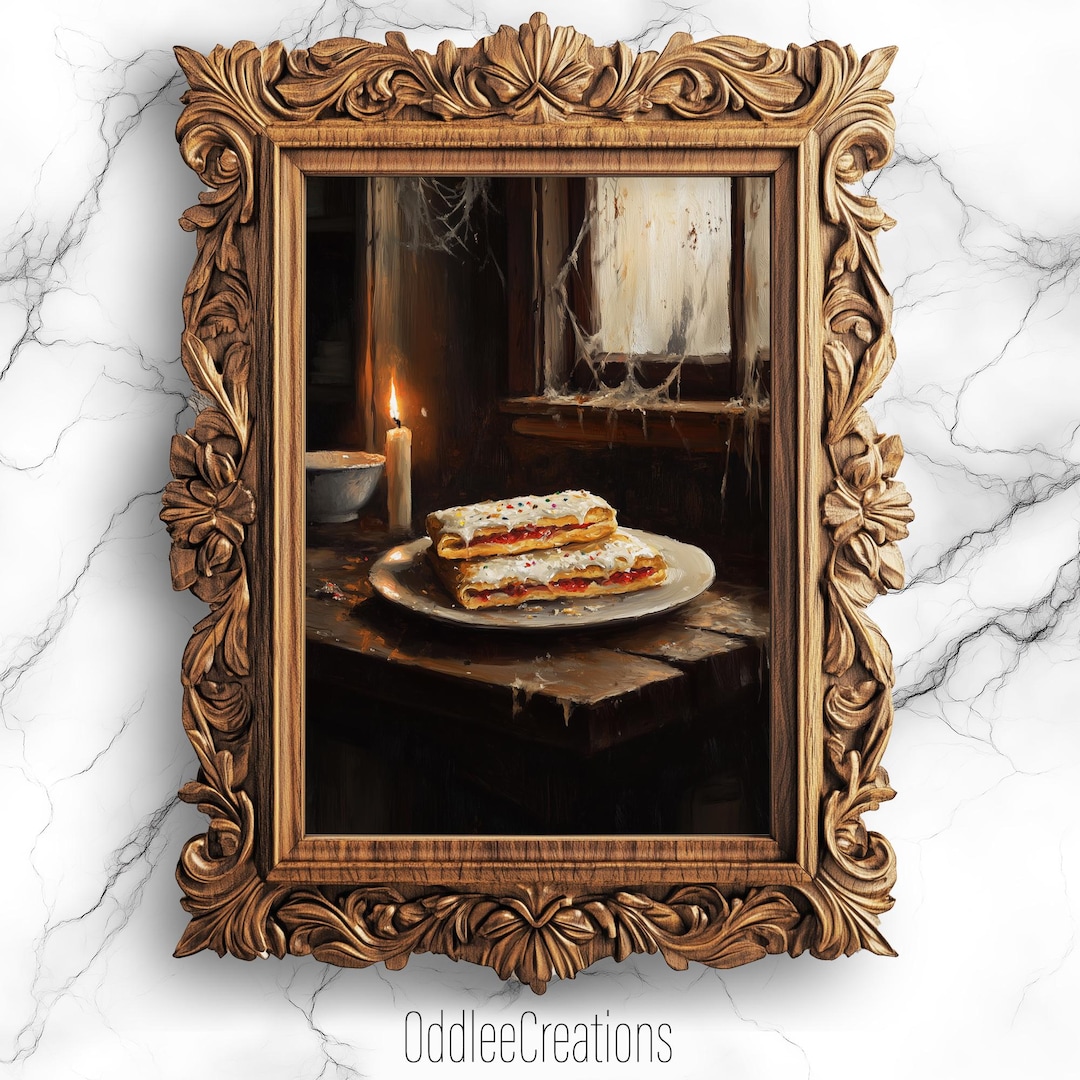Eerie Toaster Pastries Painting Printable - Haunted House Kitchen Wall ...