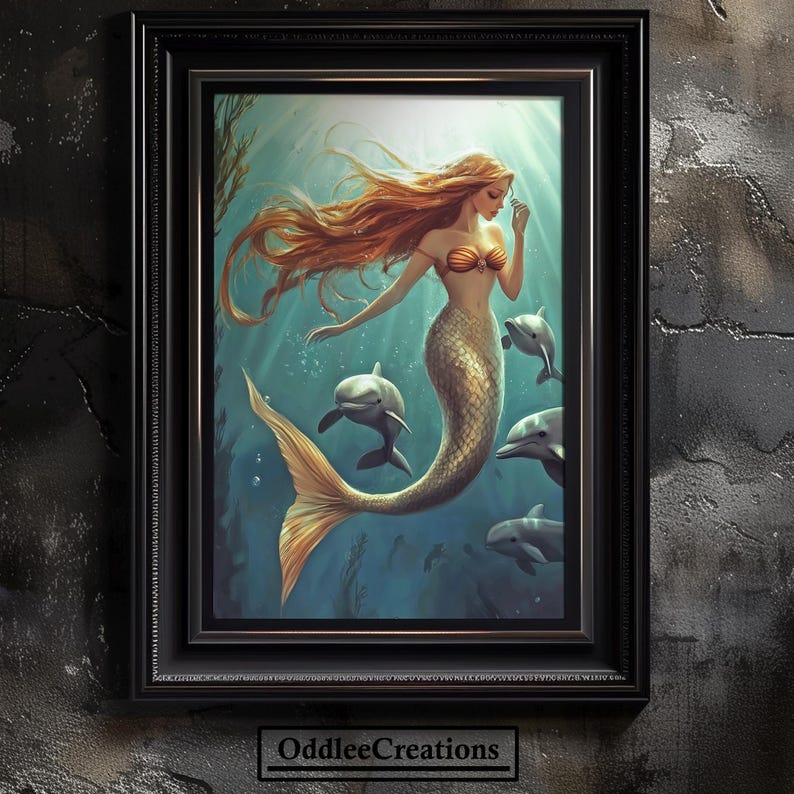 Moonlit Mermaid Art Print – Gothic Ocean Scene (digital Download) - PRT ...