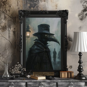 Gothic Victorian Plague Doctor Art | Vintage Digital Art | Eerie ...