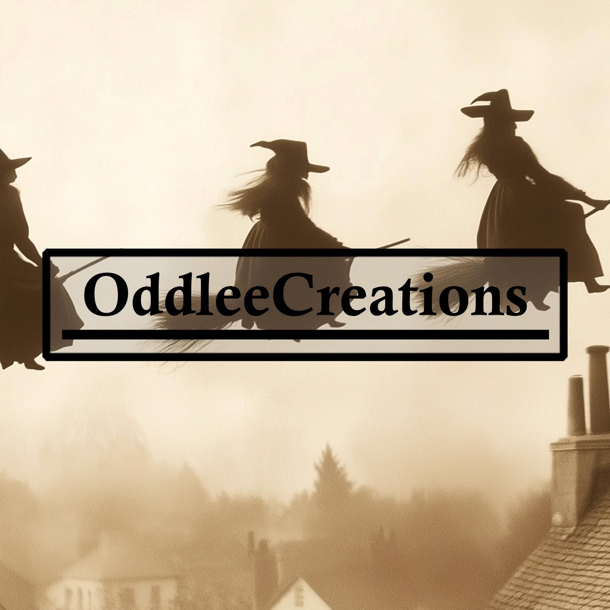 Vintage Photograph of Witches Flying Over Village | Digital Download ...