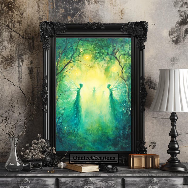 Magical Translucent Fairies in Enchanted Forest | Printable Fairy Art ...