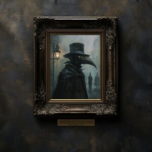 Gothic Victorian Plague Doctor Art | Vintage Digital Art | Eerie ...
