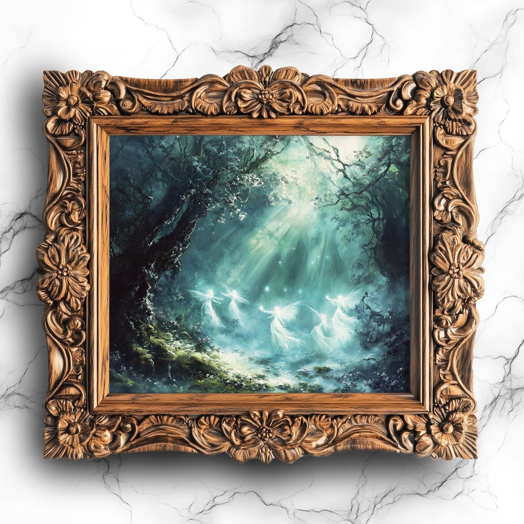 Whimsigoth Fairy Dance Art: Enchanted Forest Glade Digital Print - PRT ...