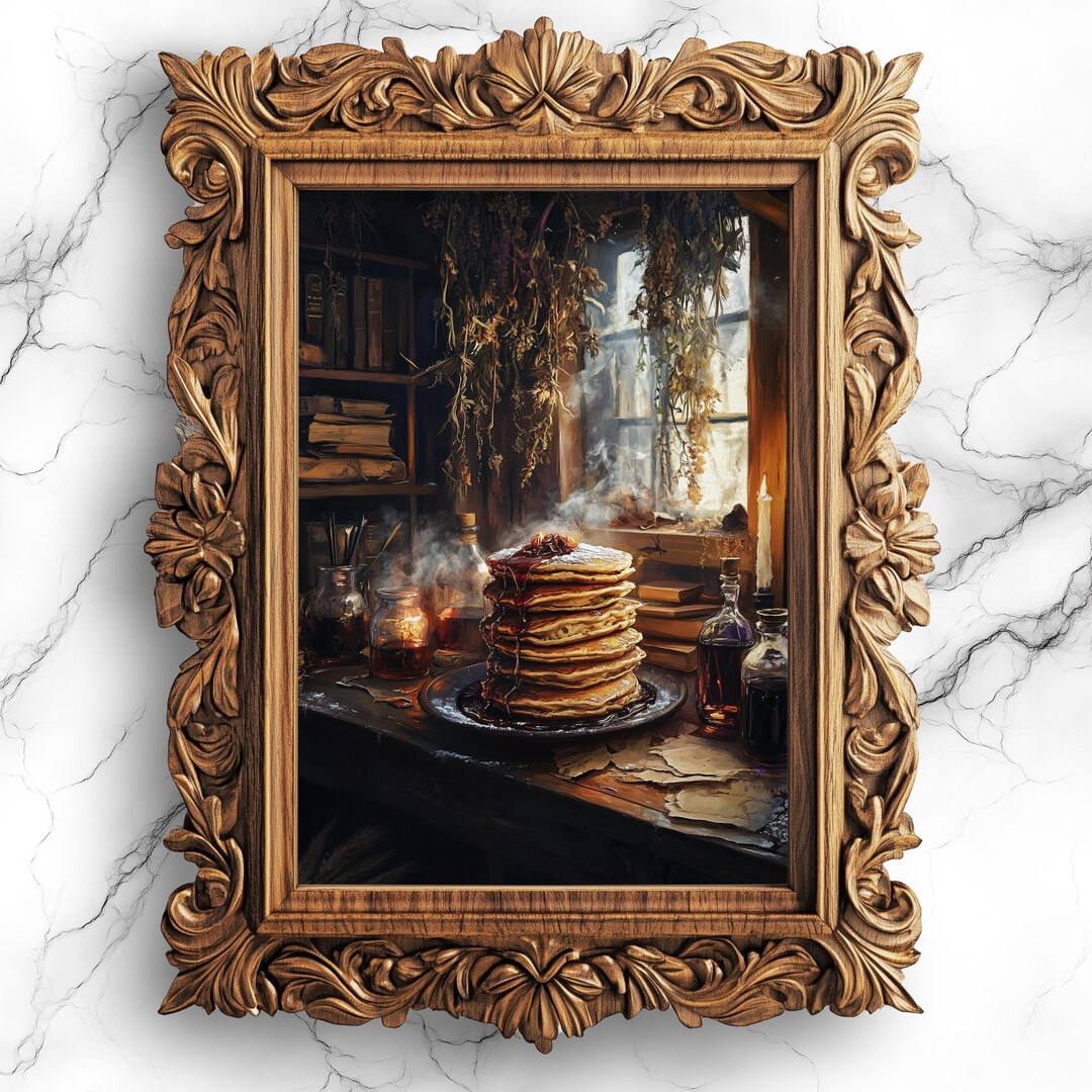 Wicked Witch Breakfast Pancakes - Dark Academia Gothic Decor, Oil ...