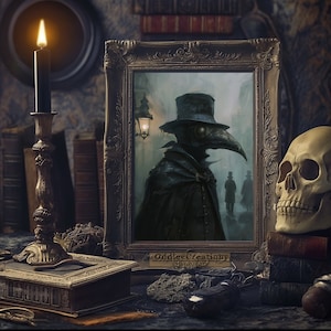 Gothic Victorian Plague Doctor Art | Vintage Digital Art | Eerie ...