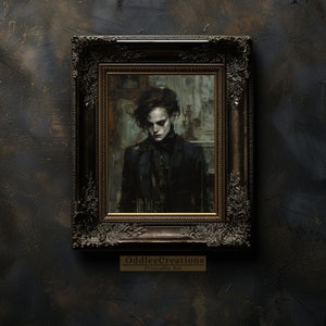 Victorian Vampire Portrait | Gothic Digital Art | Antique Young Vampire ...