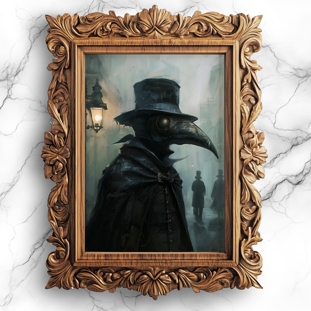 Gothic Victorian Plague Doctor Art | Vintage Digital Art | Eerie ...