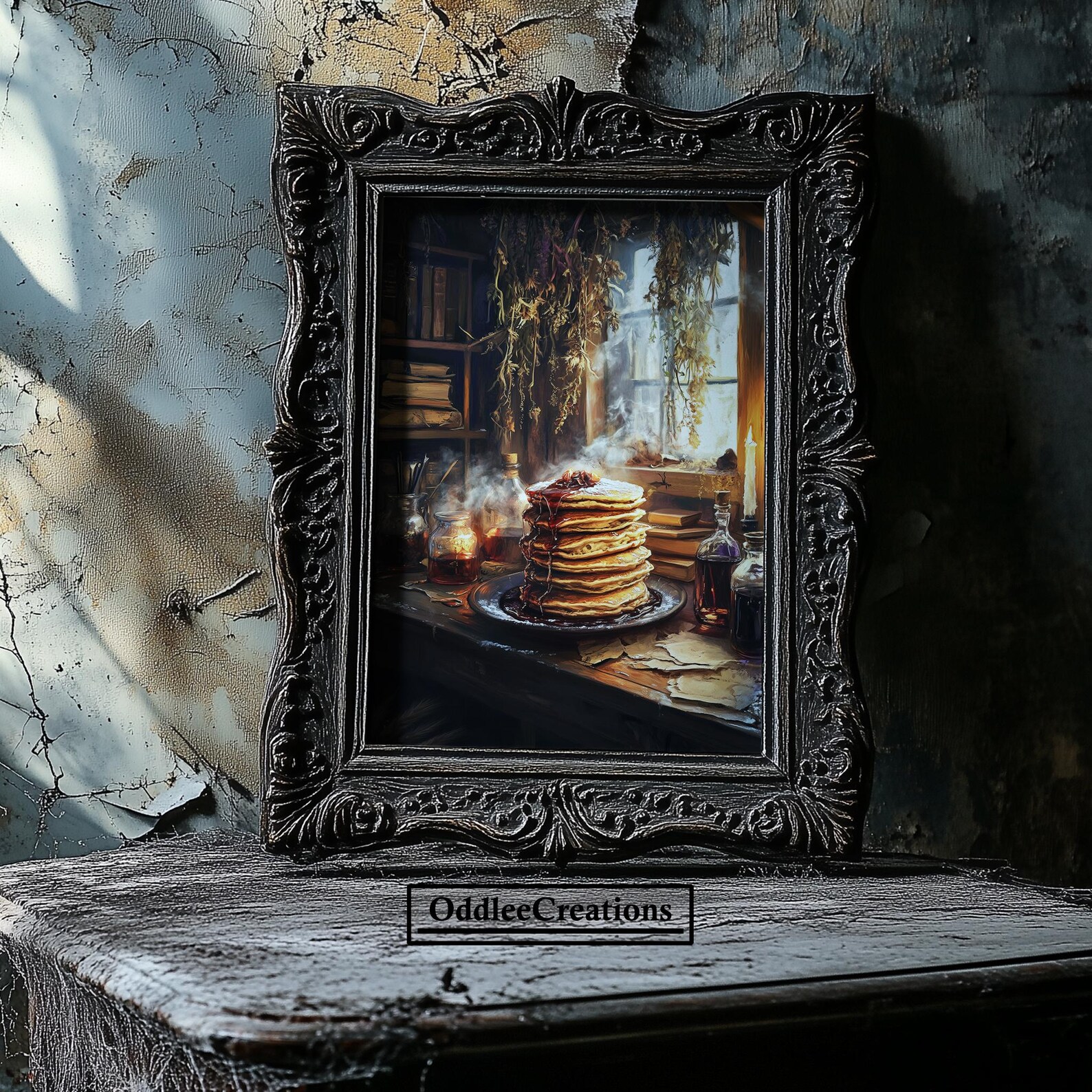 Wicked Witch Breakfast Pancakes Dark Academia Gothic Decor, Oil ...