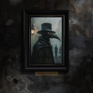 Gothic Victorian Plague Doctor Art | Vintage Digital Art | Eerie ...