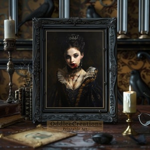 Young Vampire Digital Painting Poster - Gothic Wall Art, Dark Fantasy ...