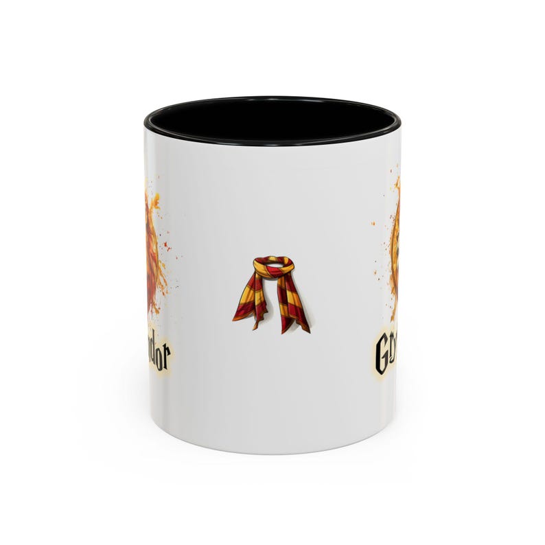 Gryffindor Coffee Mug Harry Potter Cup House Sigil and Scarf Hogwarts ...