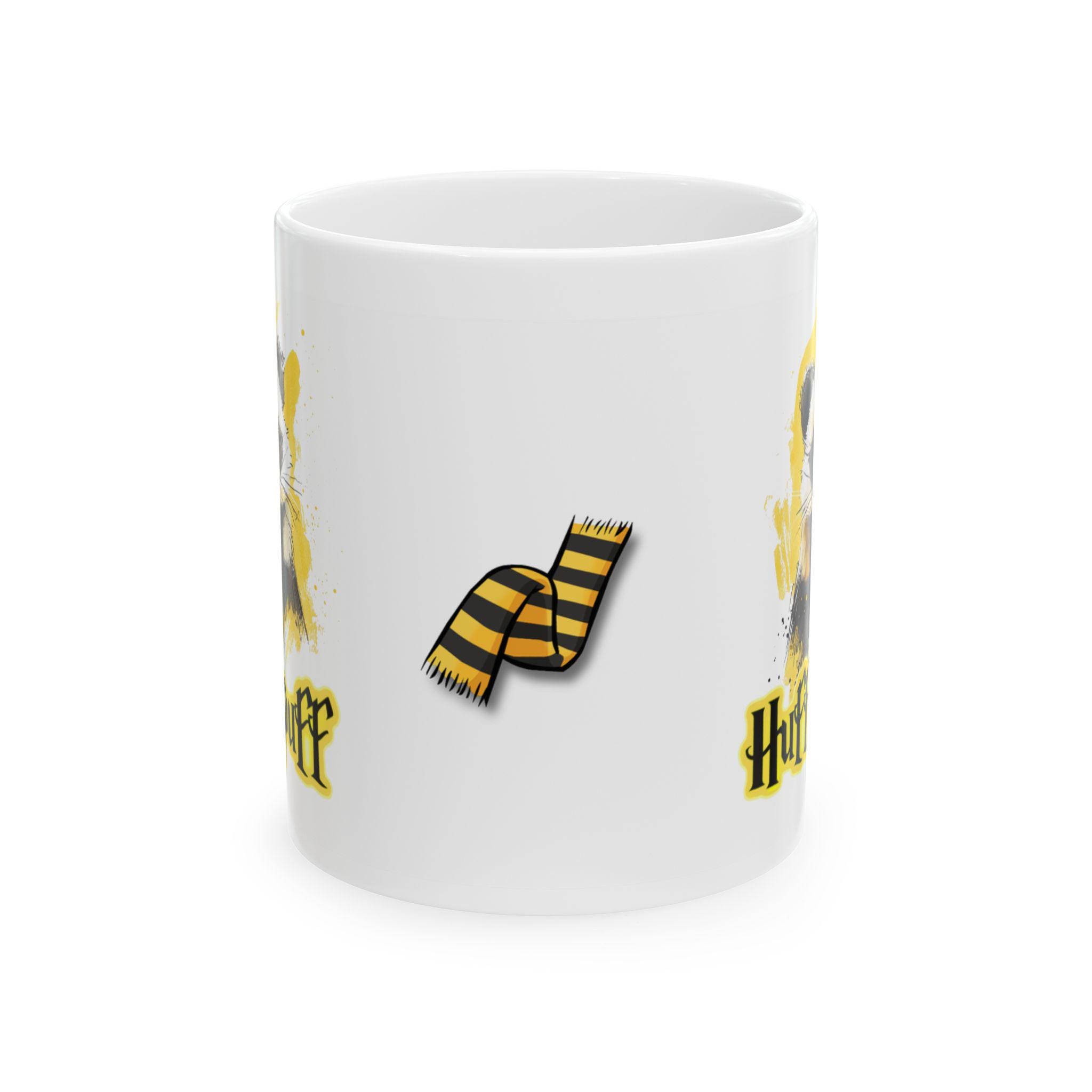 Hufflepuff Coffee Mug Cute Harry Potter Cup House Sigil and Scarf Java ...