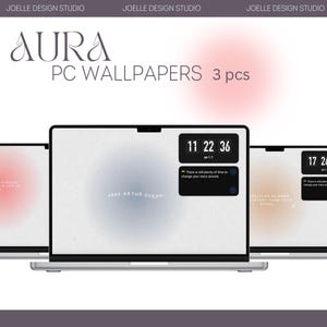 Aura MacBook Wallpapers, Minimalist Wallpaper Set, iPhone Aesthetic ...