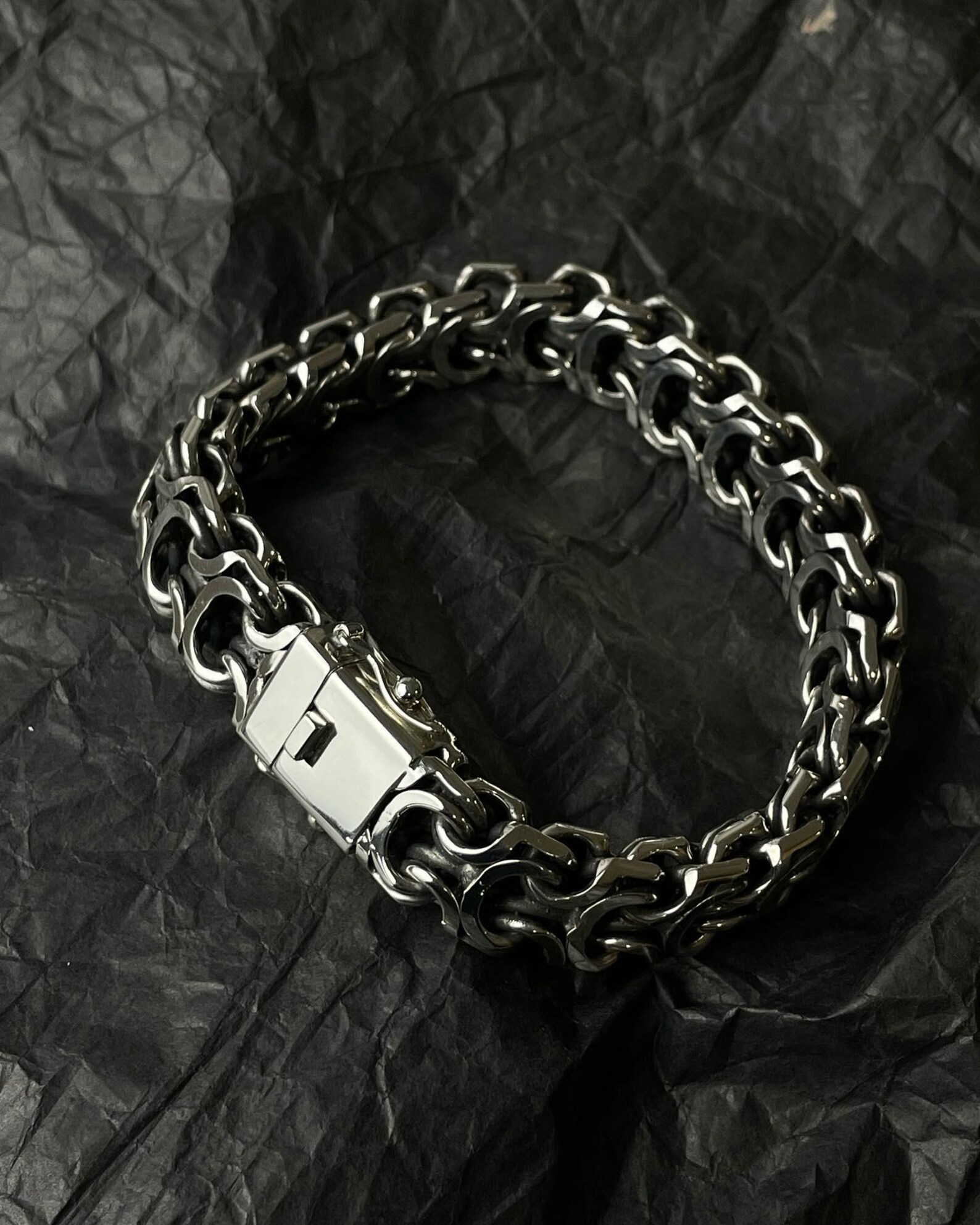 925 Sterling Silver Massive Men's Bracelet Gift for Him Hip Hop ...