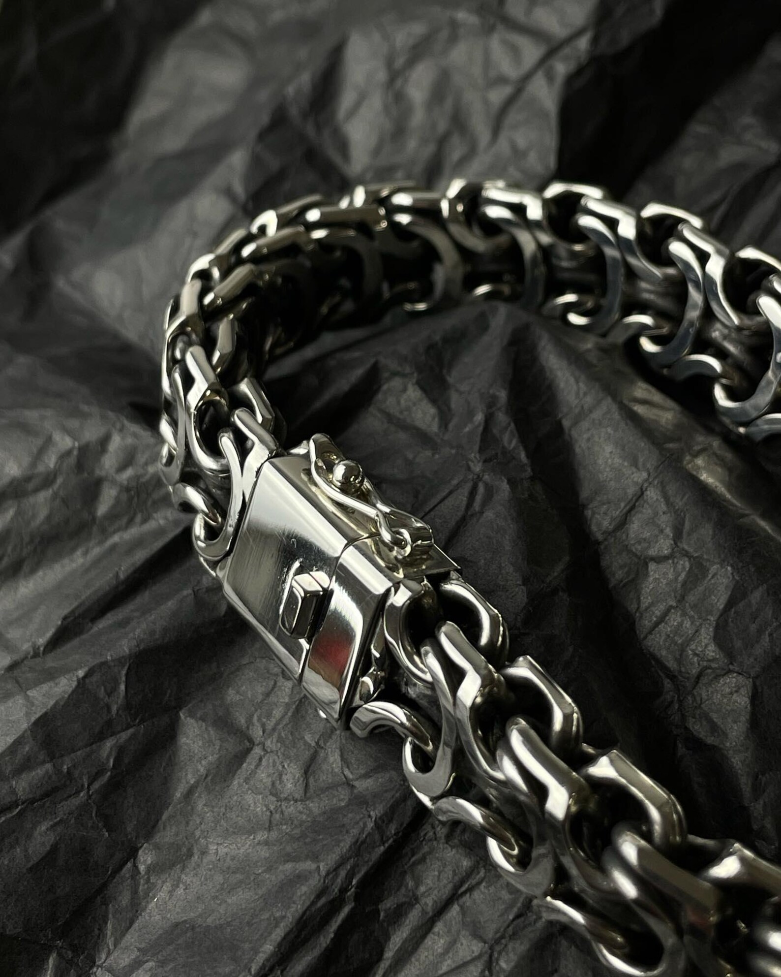 925 Sterling Silver Massive Men's Bracelet Gift for Him Hip Hop ...