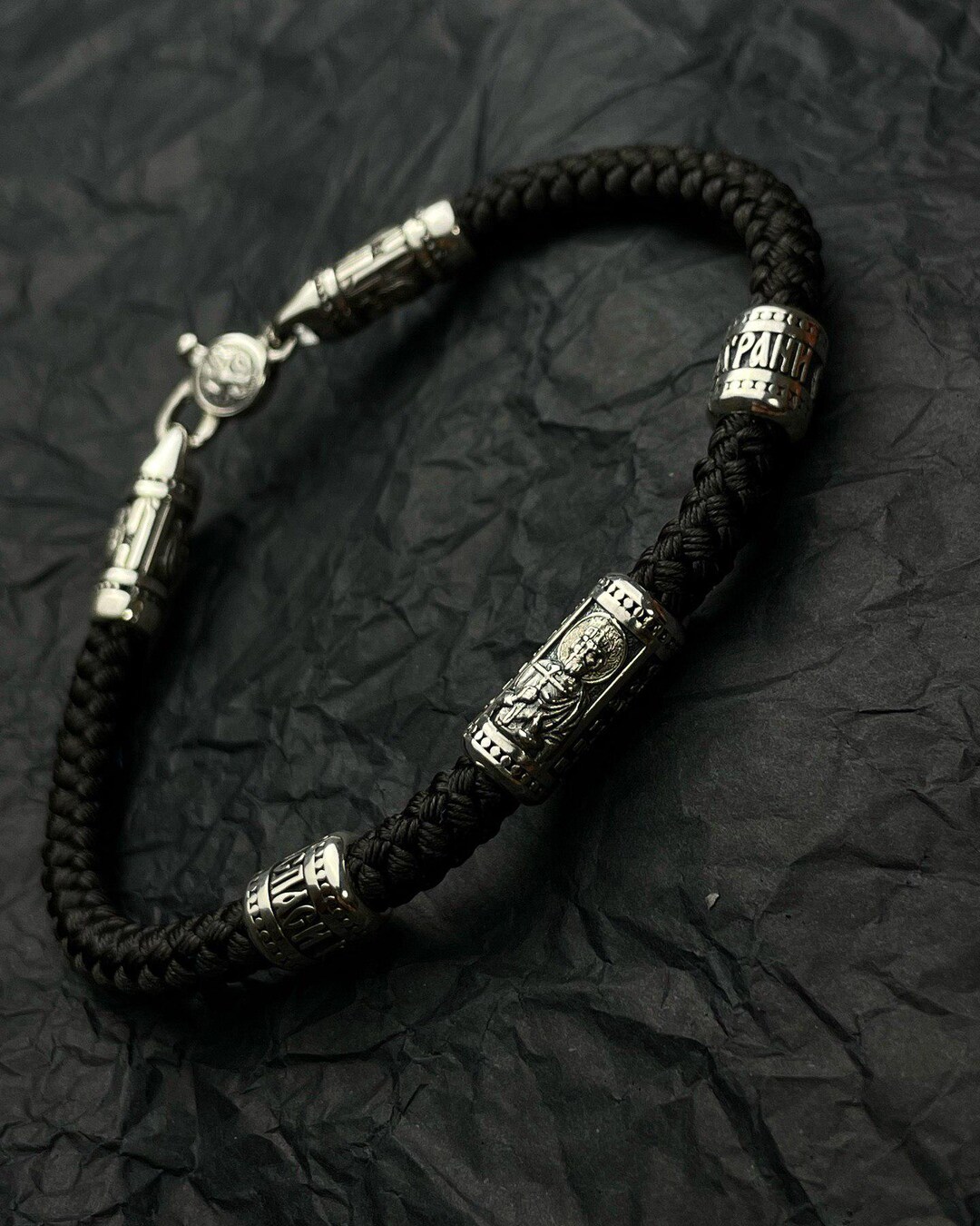 Christian Silk Bracelet With Saints and Inserts "save and Preserve ...