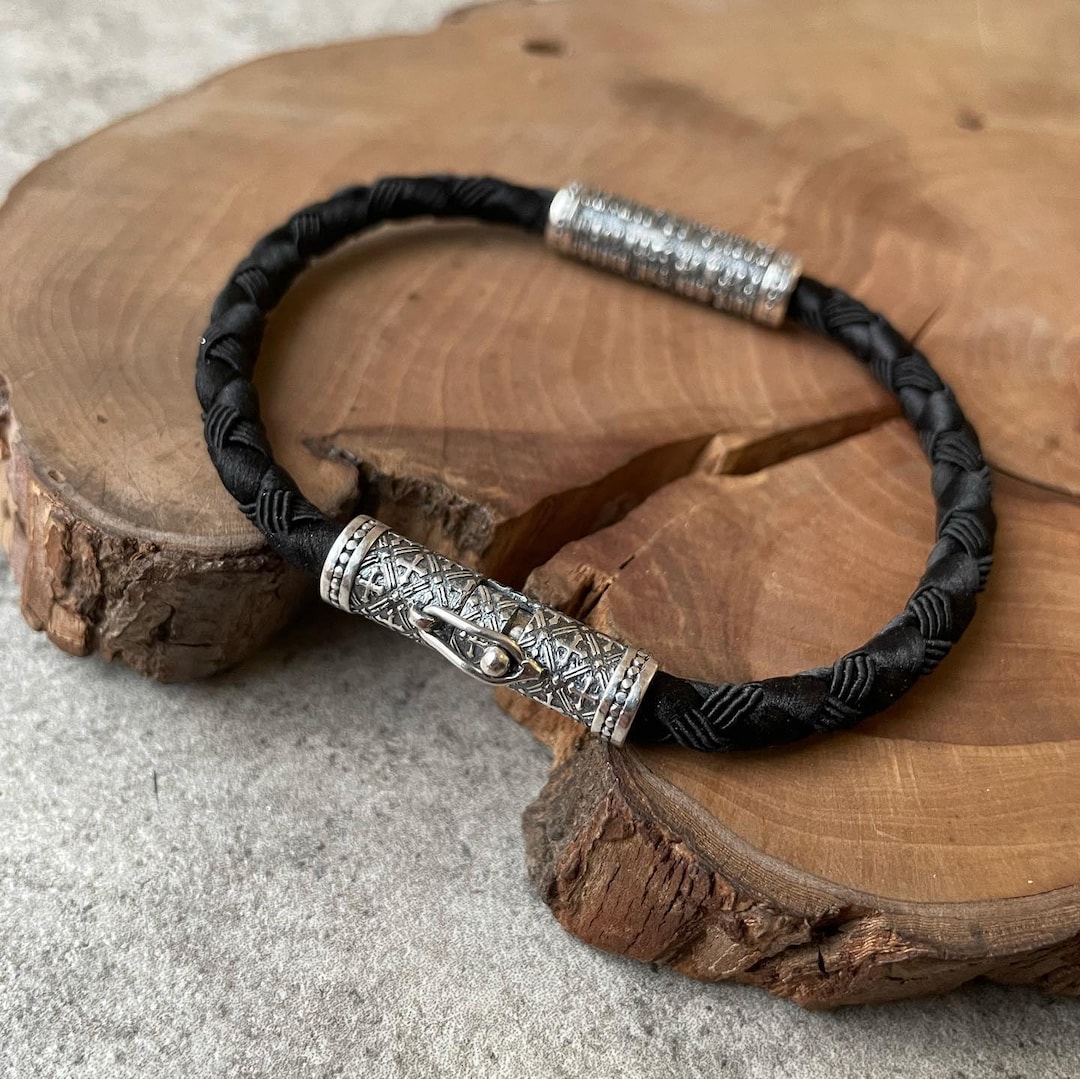 Silk Bracelet “psalm 90” Orthodox Silver Bracelet Gift for Men ...