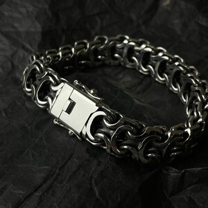 925 Sterling Silver Massive Men's Bracelet Gift for Him Hip Hop ...