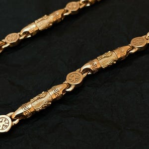 Handmade 585* Gold Bracelet With Guardian Angel and Christ Orthodox ...