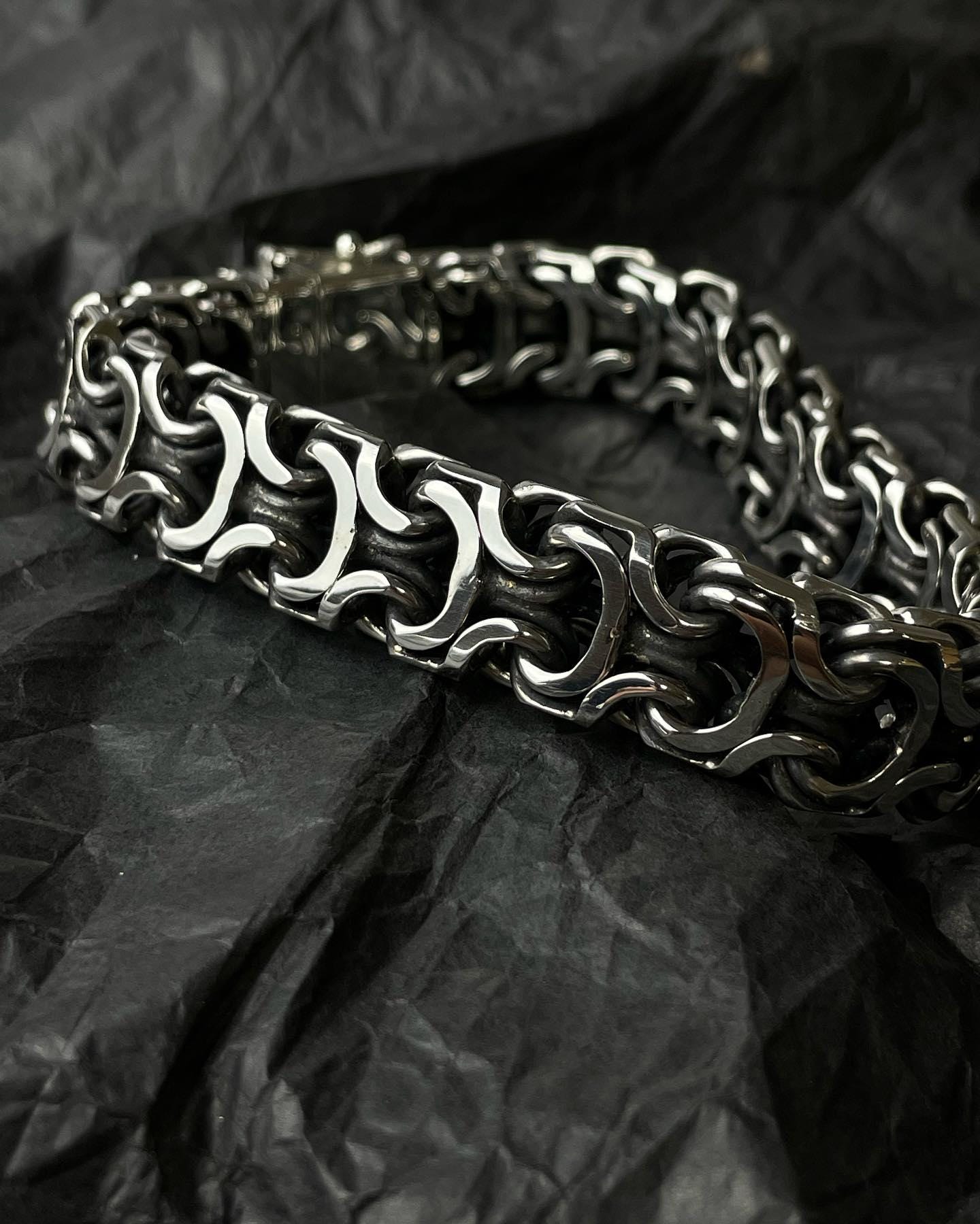 925 Sterling Silver Massive Men's Bracelet Gift for Him Hip Hop ...