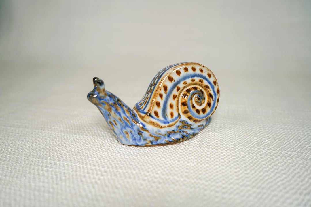 Rare Hand-painted Snail Ceramic Pottery Figurine by Lauritz L. HJORTH ...