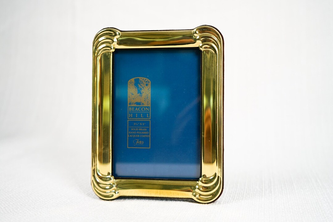 Vintage Beacon Hill Solid Brass Photo Frame: Art Nouveau Decor (3.5"x5 ...